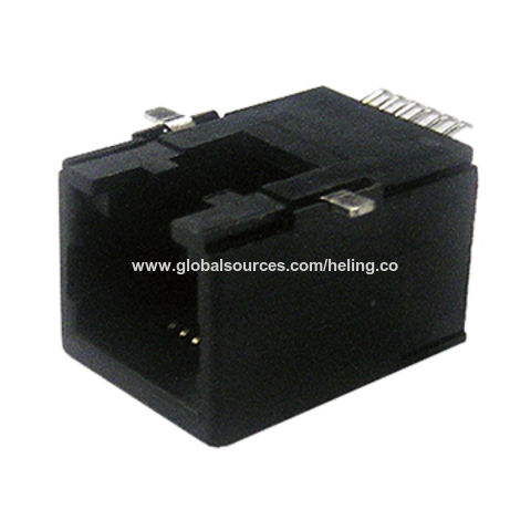 China6P6C RJ11Surface Mount Phone Jack Right Angle Tab-down with ...
