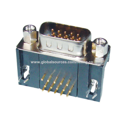 D-sub 15-pin male right angle connector, VGA D-SUB connector D-sub ...