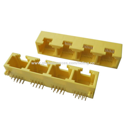 Buy Wholesale China 8p8c Mini Multi-port Rj45 Jacks, Right Angled, Tab ...
