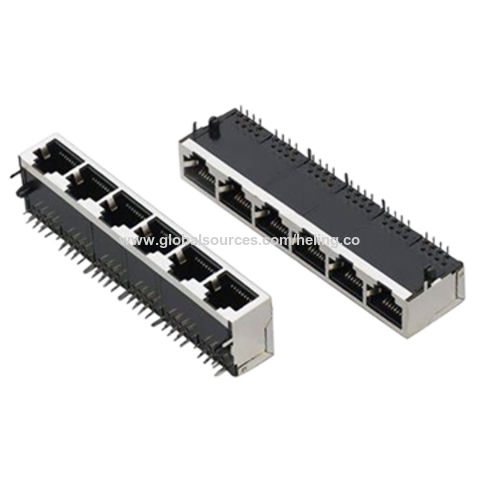 Buy Wholesale China 1x6 Multi-port Modular Jacks, Rj45, Right Angled ...