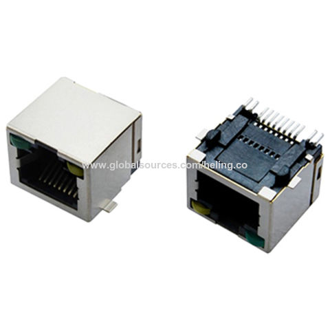 8p8c Modular Jacks, Rj45, Right Angle, Smt, Shielded, With Led - China ...