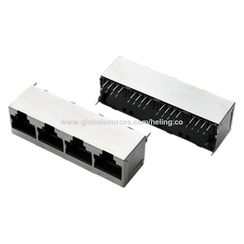Buy Wholesale China 8p8c 1x4 Multi-port Modular Jacks, Rj45, Vertical ...