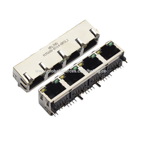 Buy Wholesale China 8p8c 1x4 Multi-port Rj45 Connectors, Shielded With ...