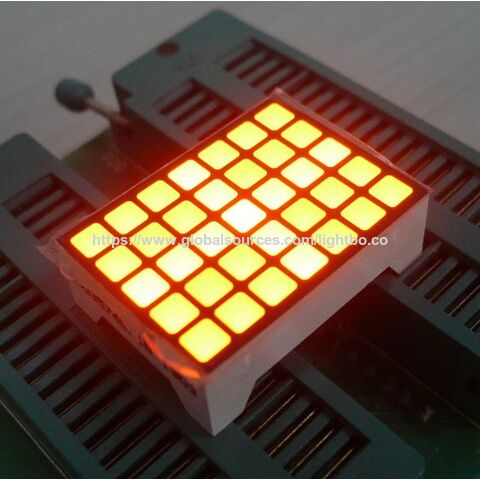 3mm 5 X 7 Ultra Bright Red Dot-matrix Led Display Row Anode Column ...