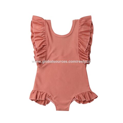 Tankini Solid Color One Pieces Swimsuits For Girl Plus Size With Cute ...