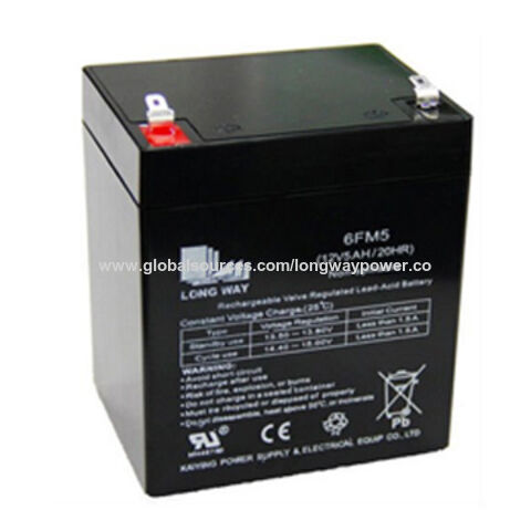 China 6FM5 Lead-acid AGM Battery for Lighting System on Global Sources ...