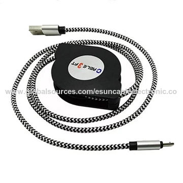 Buy Wholesale China Braided Usb Retractable Micro Cable & Braided Usb ...