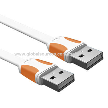 USB 2.0 A male to A male flat cable A to A data cable, Flat USB Cable ...