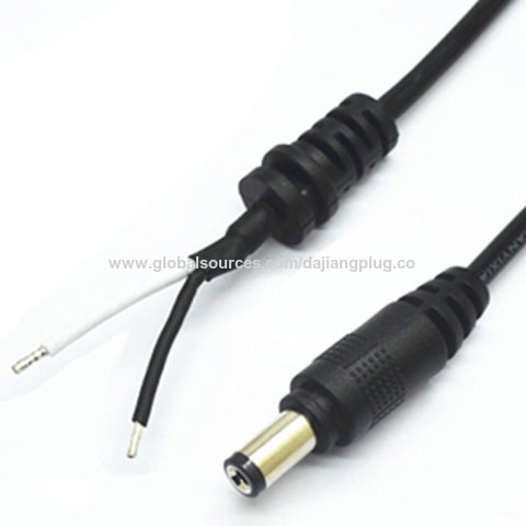 Male 5.5mm DC power cable with strain relief, DC power cord Male DC ...
