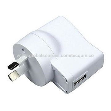 China STB power adapter 8W SAA AC plug white color with RoHS GEMS SAA ...