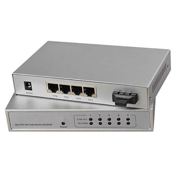 China 10/100M managed 1 SC port + 4*RJ45 ports fiber Ethernet switch on ...