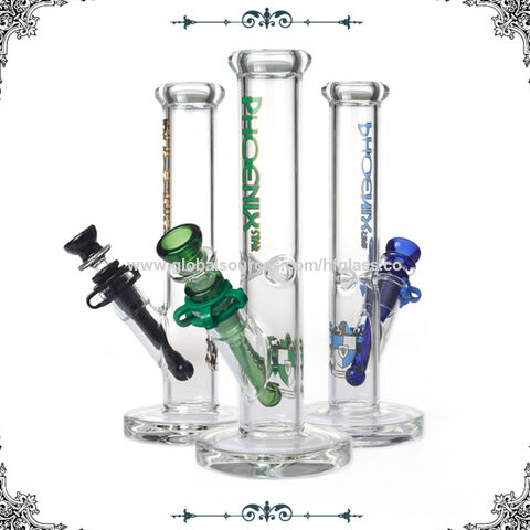 ChinaPhoenix Glass Bong Smoking Water Pipes with Straight Tube Pipe in ...