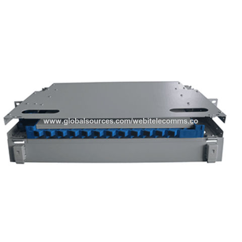 Buy Wholesale China 12/24 Port 19' Rack Mount Sliding Patch Panel Odf ...
