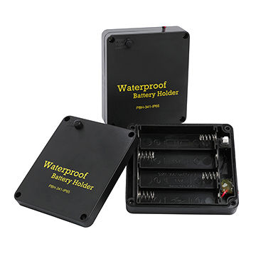 Waterproof Battery Holder with Wire, IP65, for AA Type Battery, Battery ...