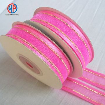Buy Wholesale China Wholesale Polyester Gold Line Organza Ribbon With ...