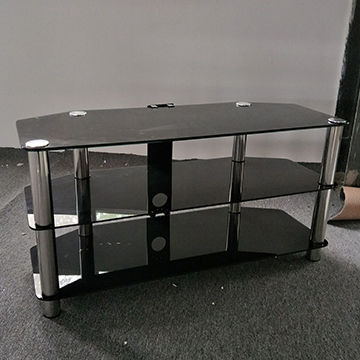 Buy Wholesale China Modern Black Tempered Glass With Chrome Finish ...