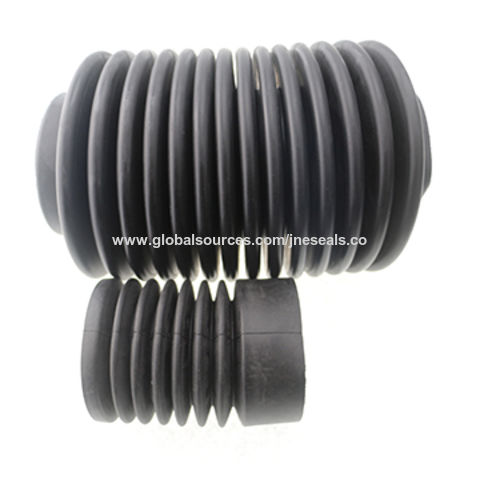 Mechanical black rubber flexible corrugated sleeve bellows dust cover ...
