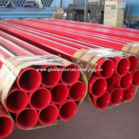 China Youfa Ral 3001 Red painted and Grooved Ends Fire Fighting Welded ...