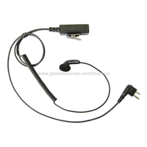 Two-way Radio Headsets, Split-wire Earpieces Kit with PTT/Mic for ...
