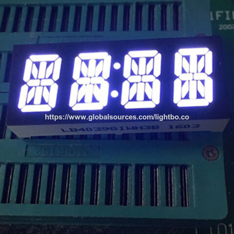 China Ultra Bright White 4-digit 0.39-inch Common Anode 14-segment LED ...