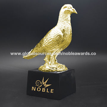 Buy Wholesale China Electroplating Resin Dove Trophy On Plastic Or ...