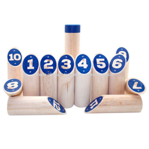 Buy Wholesale China New Hottest Family Wooden Skittles Molkky Set For ...