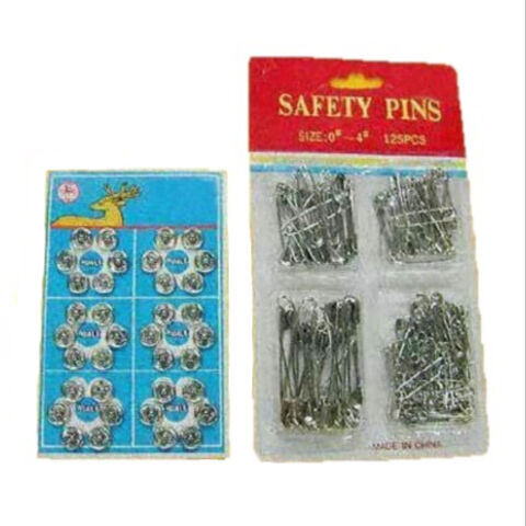 Safety Pins and Snap Fasteners for Garment Sewing Accessories, Safety ...