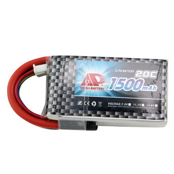 1500mAh 11.1V 20C/25C/30C/45C R/C airplane custom Li-polymer battery ...