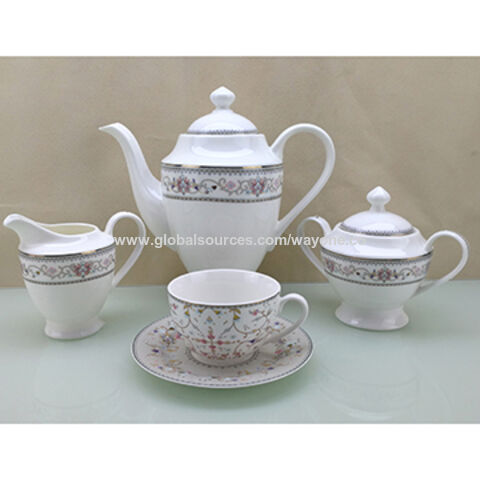Buy Wholesale China 15pcs Fine China Tea Set,tea Pot 1500ml 400ml Sugar ...