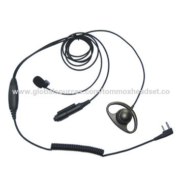 Buy Wholesale China Two-way Radio Headset, 3-wire Earpiece With D-ring ...