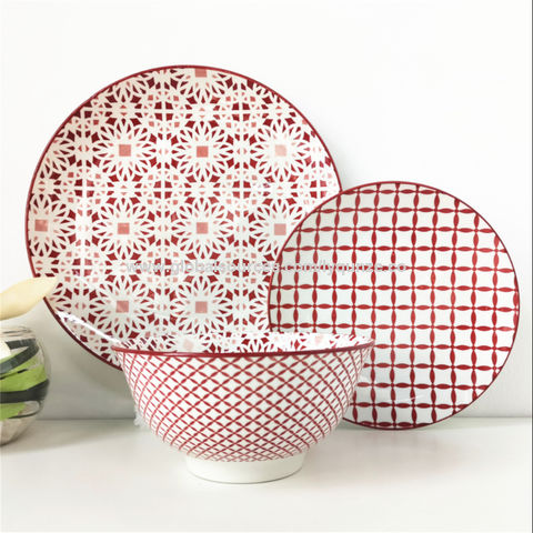 Buy Wholesale China 12pcs Porcelain Dinnerware Sets Pad Printing ...