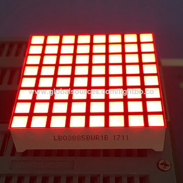 Ultra Red 3mm 8 x 8 LED Square Dot Matrix Display Row Anode for Moving ...