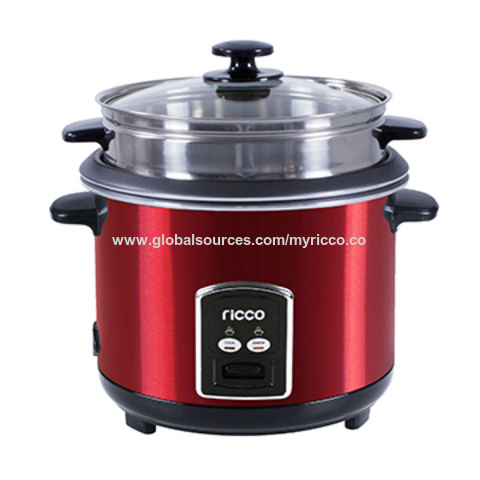 Buy Wholesale China Red Color Stainless Steel Outer Shell Rice Cooker ...