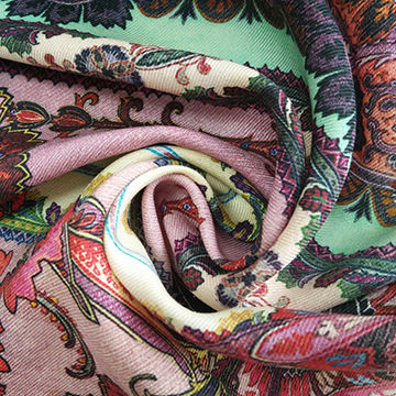 Buy Wholesale China 45%silk 55%wool Printed Twill Fabric, 23mm, 53/54 ...