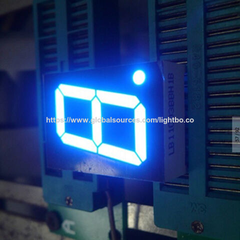 Ultra Blue 1" 7 Segment LED Display, Single Digit, Common Cathode for ...