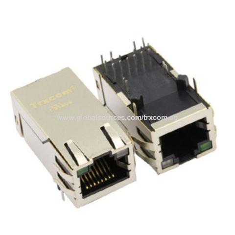 China 10G RJ45 Connector with Integrated Magnet TrxcomTRJK9036AHNL on ...