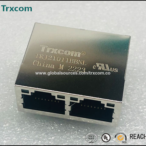 Buy Wholesale China Tab Up 1x2 Dual Ports Rj45 Connector With Magnetic ...