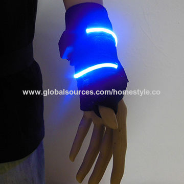 Buy Wholesale China Led Sports Reflective Wrist Band, Safety Glove For ...