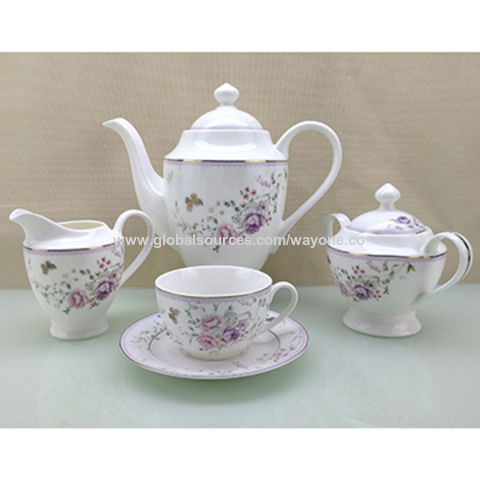 Buy Wholesale China 15pcs Fine China Tea Set,tea Pot 1500ml 400ml Sugar ...