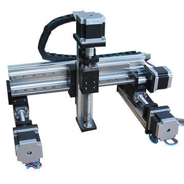 Customized assembled linear motion systems with XYZ linear stage guide rail and ball screw ...