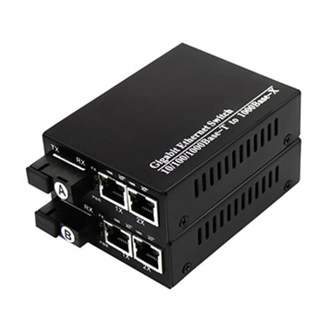 1000m Single Mode Single Fiber Switch 2 Port 20km 1x9 Media Converters ...