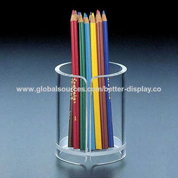 Buy Wholesale China Custom Clear Acrylic Desk Pen Holder & Clear ...