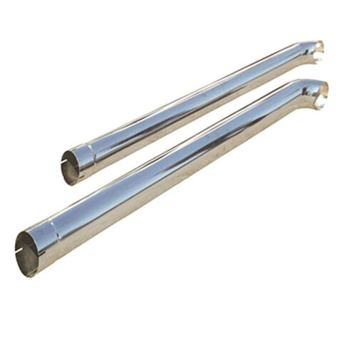 Custom Outer Diameter 5" Plain Bottom Truck Body Parts Chrome Exhaust ...