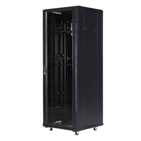 China 37U server rack, tempered-glass front door 600x600mm width ...