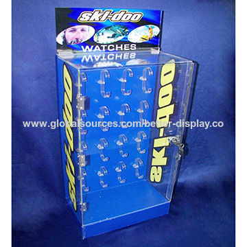 Custom wall mounted plastic acrylic watch strap display showcase, Watch ...