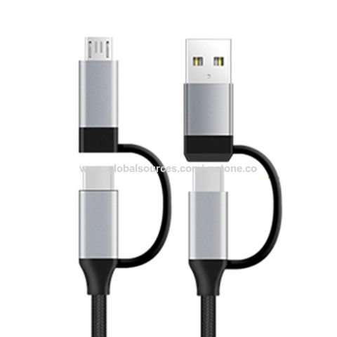 China 4-in-1 cable multifunction data and charging flexible USB cables ...