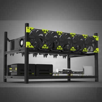 Buy Wholesale Hong Kong SAR 6 Gpu Miner Mining Rig Aluminum Stackable ...