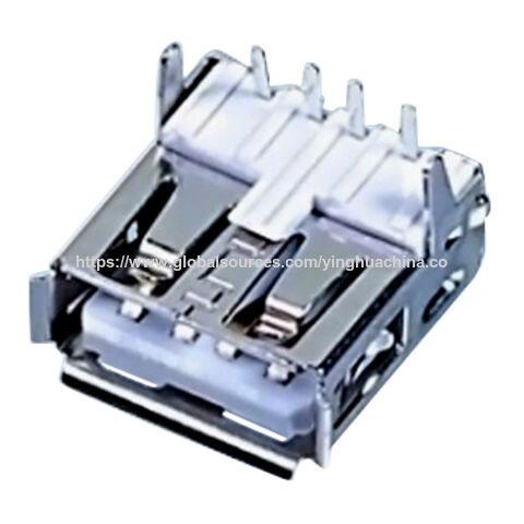 2.0 Usb Connector A-type Female/right-angle/straight Tabs/shielded With ...