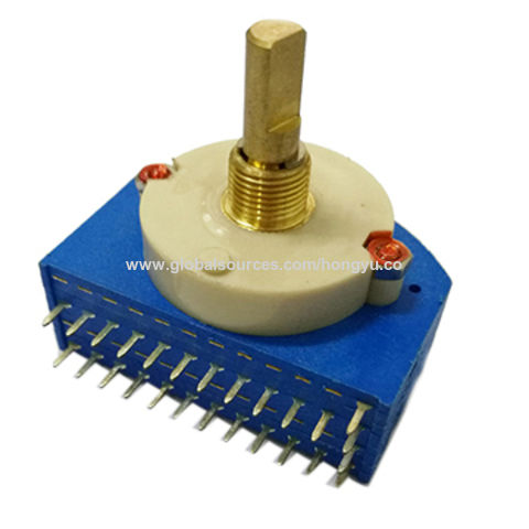 45mm 2 Sections 2 Circuit 12 Position Copper D-shaft Digital Changeover ...