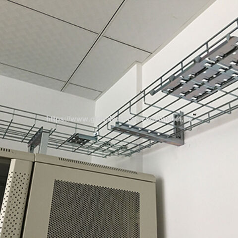 Linknet wire mesh cable tray at top of server rack cabinet | Global Sources